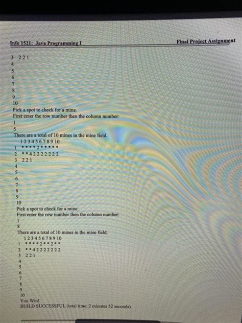 Solved Info 1521 Java Programming I Final Project