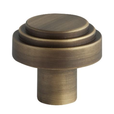 Henry Blake Art Deco Stepped Cupboard Knobs In Brass Bronze Chrome Or