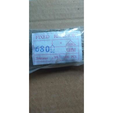 Jual Resistor 680 Ohm Resistor 680ohm 1 4 Watt 50pcs Shopee Indonesia