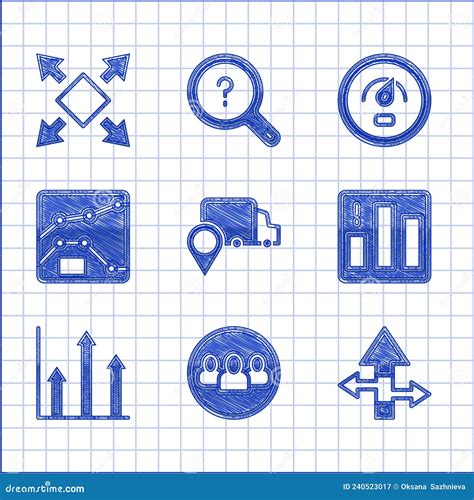 Set Delivery Tracking Project Team Base Arrow Pie Chart Infographic Graph Chart Diagram