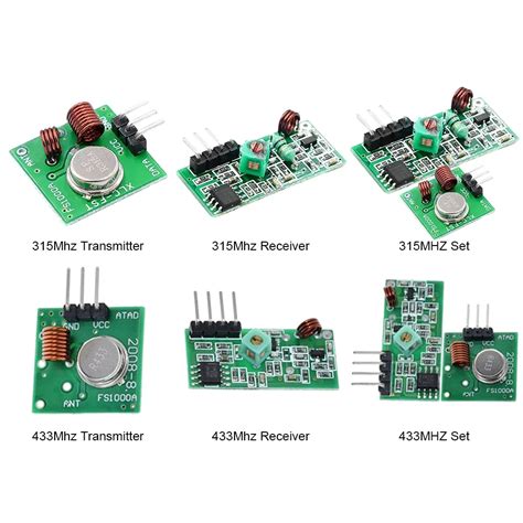 315 433 Mhz Rf Transmitter Receiver Module 3 5 12v Dc5v Wireless Rf Transmitter Receiver Remote 