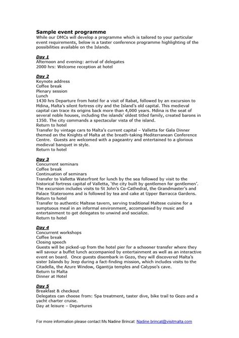 40 Free Event Program Templates DocFormats