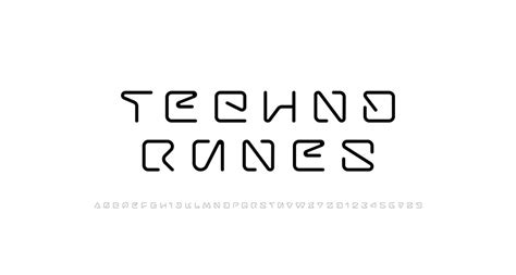 Technology Font Alphabet Made Robotic Style Vector Image