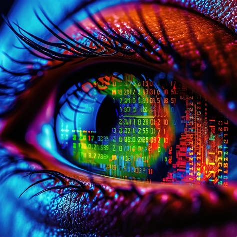 Premium Photo Person Identification Eye Digital Data