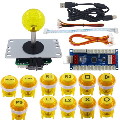 Buy SJ JX Arcade Game Stick DIY Kit Buttons With Logo Way Joystick USB Encoder Cable