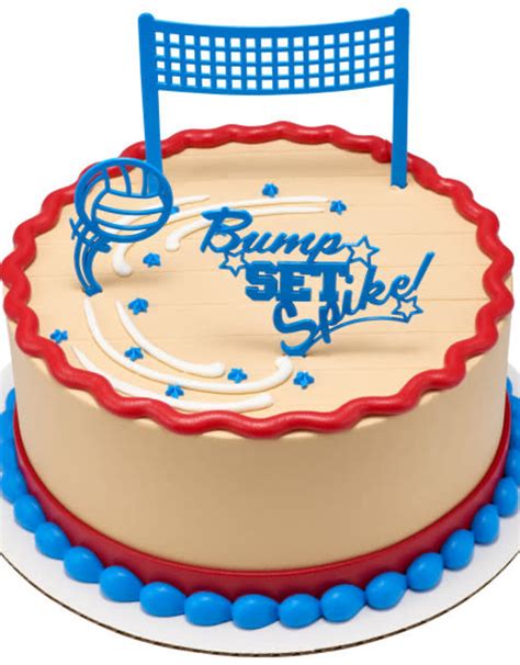 Decopac Bump Set Spike Volleyball Cake Topper Set Sweet Baking Supply