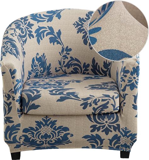 Chuntian 2 Piece Club Chair Slipcover Stretch Barrel Chair Covers Solid