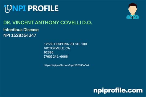 Dr Vincent Anthony Covelli D O Npi 1528354347 Internal Medicine