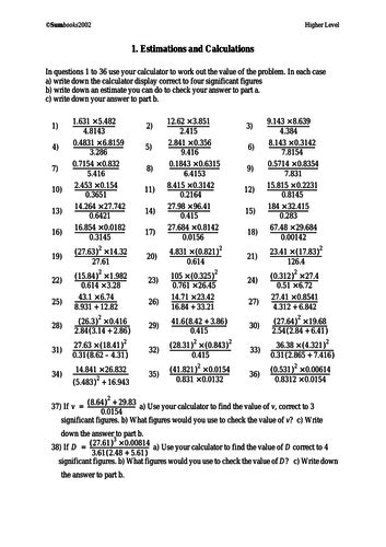 Gcse Edexcel Maths Number Estimation Teaching Resources