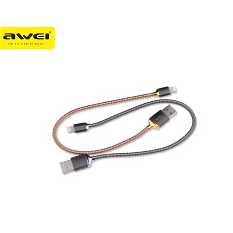 HOB Awei CL 25 Lightning 30CM Fast Charging Fast Data Transmission 2 4A USB Cable Converter