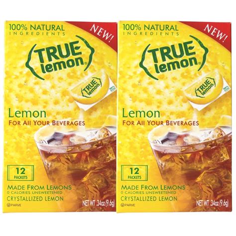 True Lemon Lemon Flavor Drink Mix 12 Packets Pack Of 2 Sugar Free