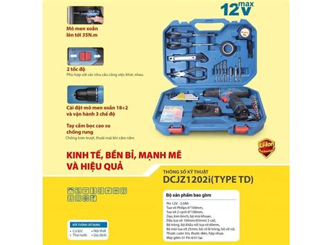 Máy Khoan Vặn Vít Dùng Pin 12v Dongcheng Dcjz1202i Td Meta Vn