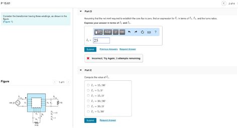 Solved P Of Part D Consider The Transformer Having Chegg