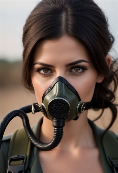 Woman In Distress With Oxygen Mask Stable Diffusion Online