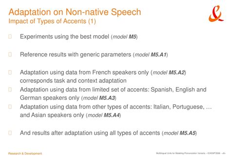 Ppt Analysis Of Model Adaptation On Non Native Speech For Multiple Accent Speech Recognition