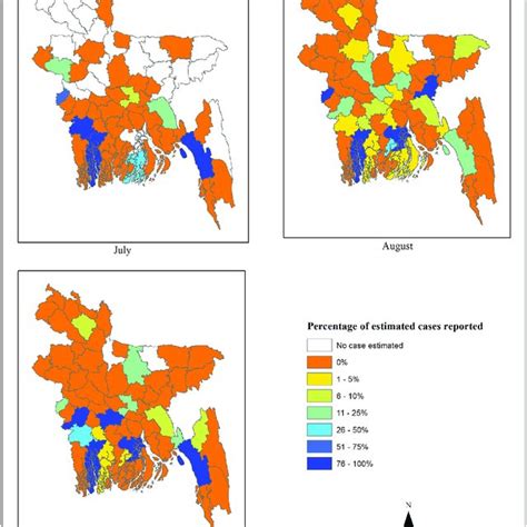 Spatial Pattern In Monthly Aggregated Dengue Cases Reported Between Download Scientific Diagram