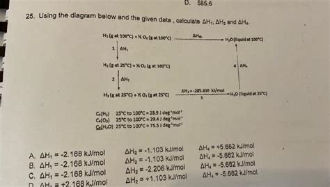 Solved 25 Using The Diagram Below And The Given Data