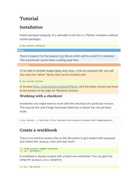 Documentação Openpyxl Pdf Microsoft Excel Computing