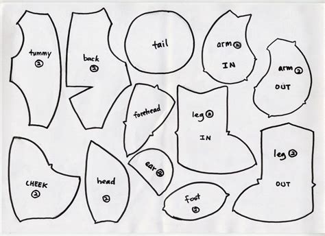 Teddy Bear Sewing Pattern Free Printable