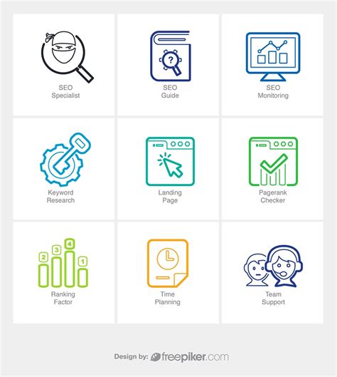 Freepiker Seo Line Icons V Vector Icons