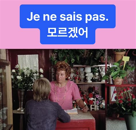 모르겠어 프랑스어로 Je Ne Sais Pas 프랑스어회화 프랑스어공부