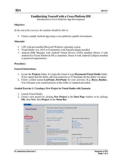 01 Laboratory Exercise 2 Pdf Android Operating System Xamarin