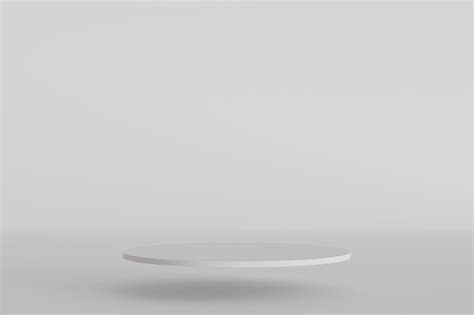 흰색 스튜디오의 미니멀리스트 연단과 제품 전시를 위한 조명의 3d 렌더링 0명에 대한 스톡 사진 및 기타 이미지 0명 3