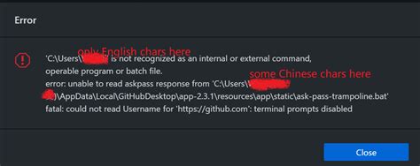 Github Does Not Work If Installation Path Contains Chinese Characters · Issue 9118 · Desktop