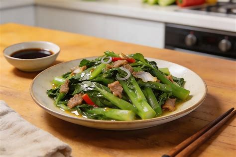 Stir Fried Kailan With Salted Fish Russell Taylors Sg
