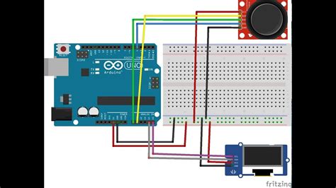Arduino Joystick Oled 128x64 Lcd I2c Display Example Youtube