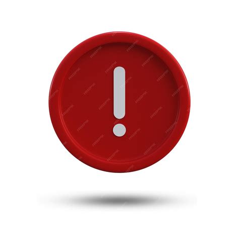 Premium Psd Warning Icon 3d Psd Mockup