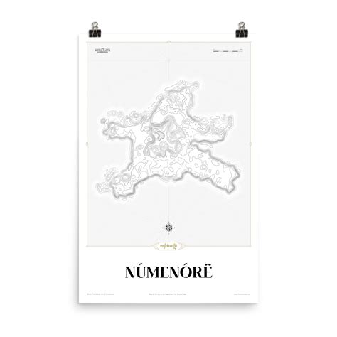 Map Of Númenórë Print The Mec Shop