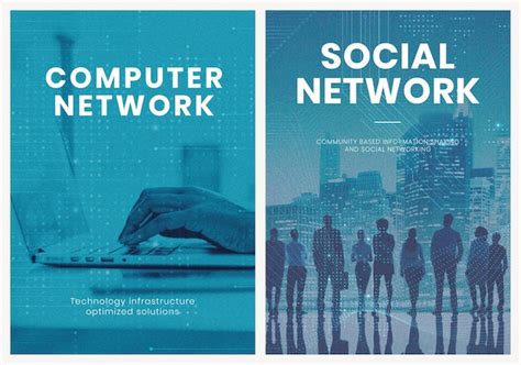 Premium Vector Business Networking Technology Template Vector Poster
