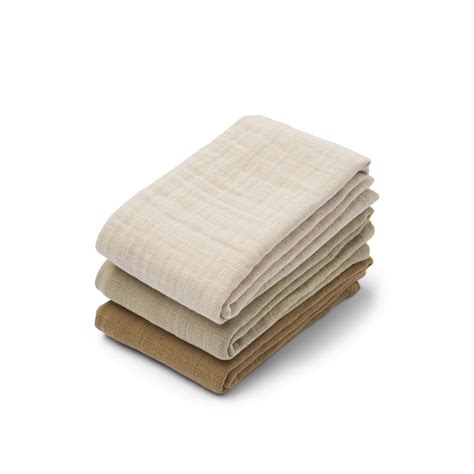 Lewis Muslin Cloth 3 Pack Sandy Mix Liewood En