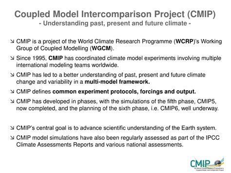 Ppt Cmip6 Overview Advancing Climate Science Understanding