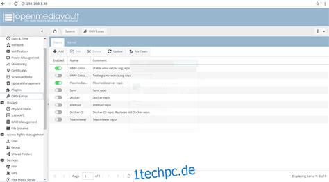 Omv Extras Bug Plugins Openmediavault