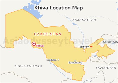 Khiva Map With Tourist Attractions And Must See Spots