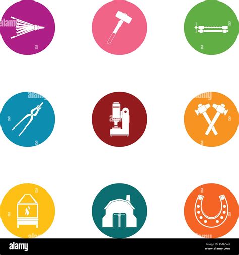 Grasshopper Icons Set Flat Style Stock Vector Image And Art Alamy