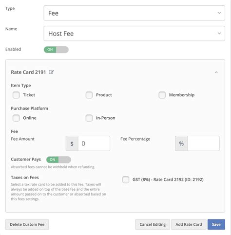 Organizer Guide How To Apply Taxes To Fees Requires Setup By Showpass