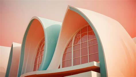 Curved White Architectural Structure With Repeating Patterns And Lines