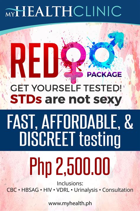 STD Screening Test Red Package MyHealth Clinic