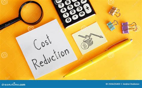 Cost Reduction Is Shown Using The Text Stock Image Image Of Savings Budget 255625403