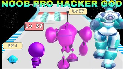 LevelUpRobots NOOB VS PRO VS HACKER VS GOD Playgame Dia YouTube