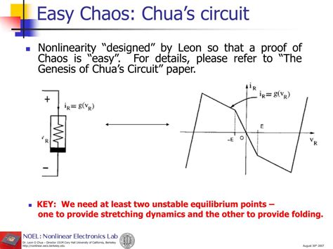 ppt chua s circuit the paradigm for generating chaotic attractors