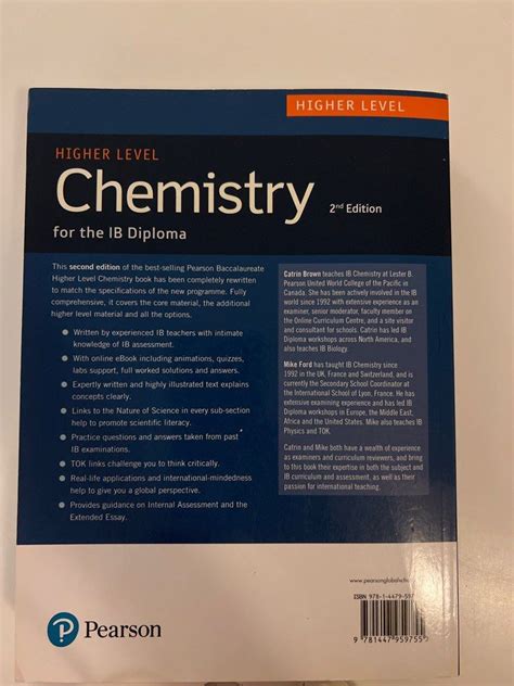 Ib Chemistry Hl Textbook Hobbies And Toys Books And Magazines Textbooks