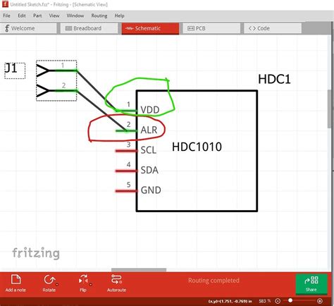 Fritzing Components Temperature And Humidity Sensors SHT35 D TSYS01