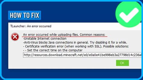 Fix Minecraft Tlauncher An Error Occurred While Uploading Files Common Reasons In Windows Pc