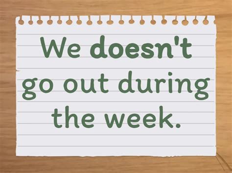 Present Simple Correct Mistakes Flash Cards