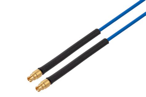 Mini Smp Female To Mini Smp Female Cable 6 Inch Length Using Pe P047 Coax With Heatshrink