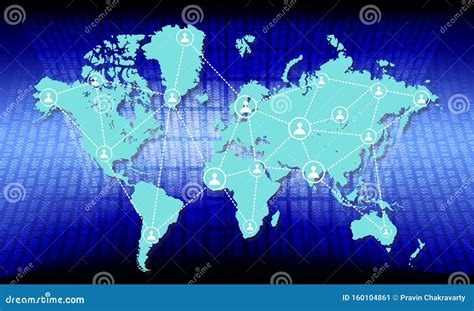 World Map With Global Network Connection Partnership And World Map